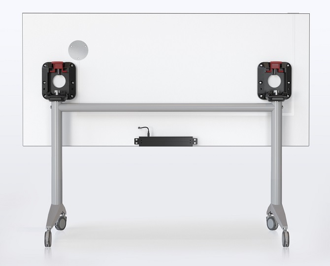 Folding metal desk frame on wheels / Additional options