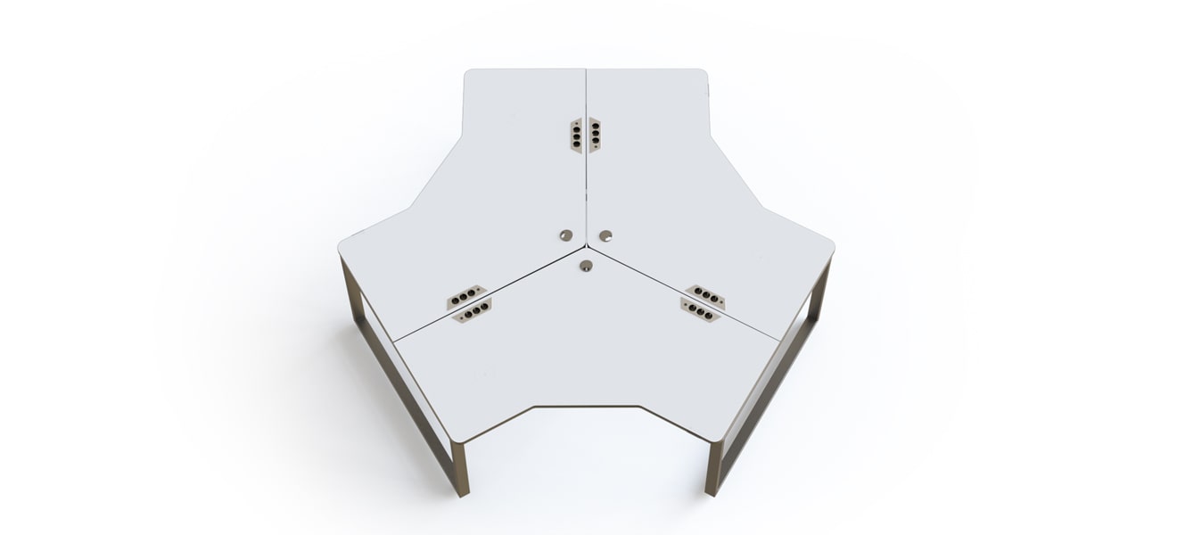 Wing-shaped desk, Tabula Sense Smart Office / Office desks / Catalog