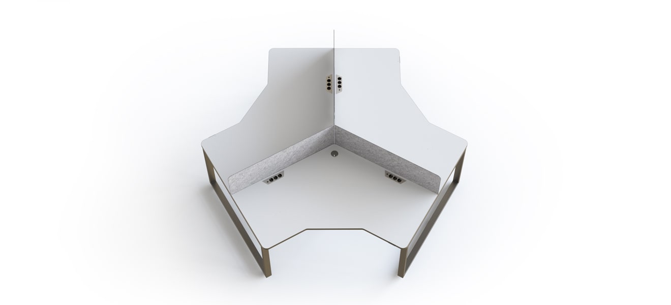 Wing-shaped desk, Tabula Sense Smart Office / Office desks / Catalog
